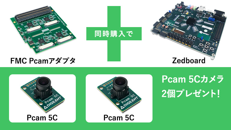Digilent FMC Pcamアダプタ発売キャンペーン