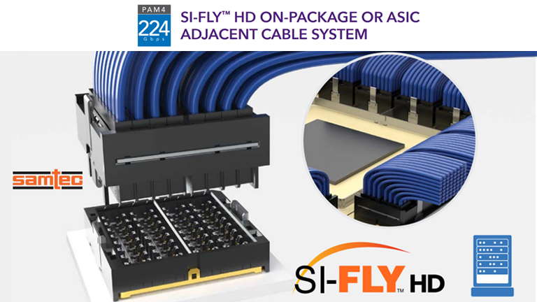 SI-FLY™ HD on-package or ASIC adjacent cable system